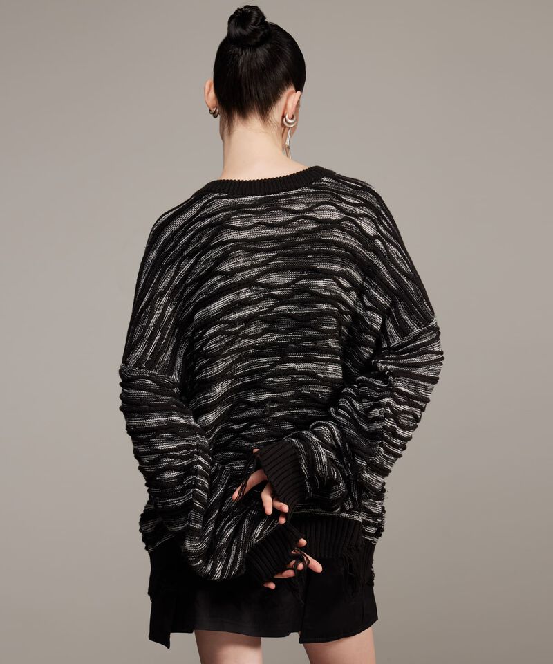 Saco Tejido Bicolor con Deshilachados - Seven Studio x CUBEL|Compra ...